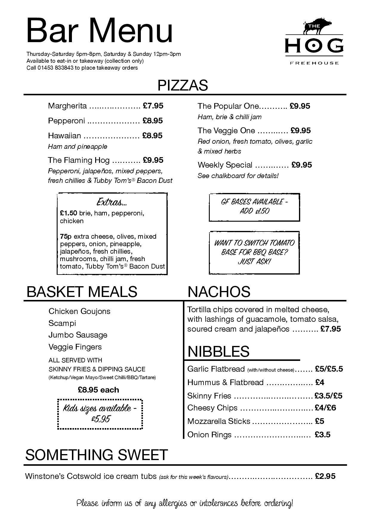 Eat @ The Hog – The Hog, Horsley