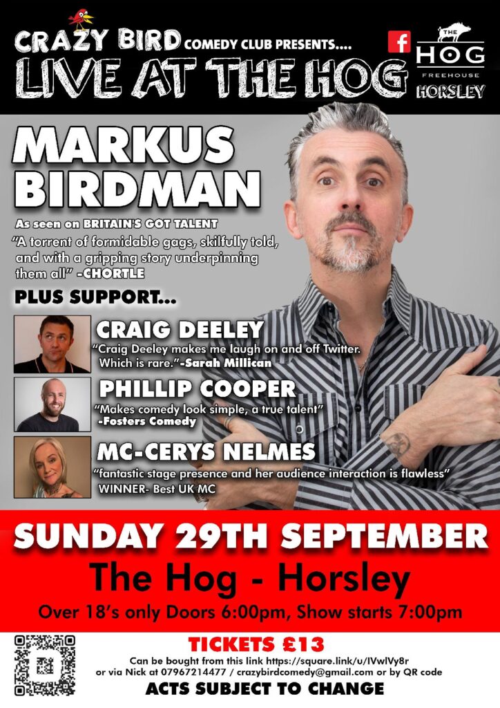 Comedy Night – The Hog, Horsley